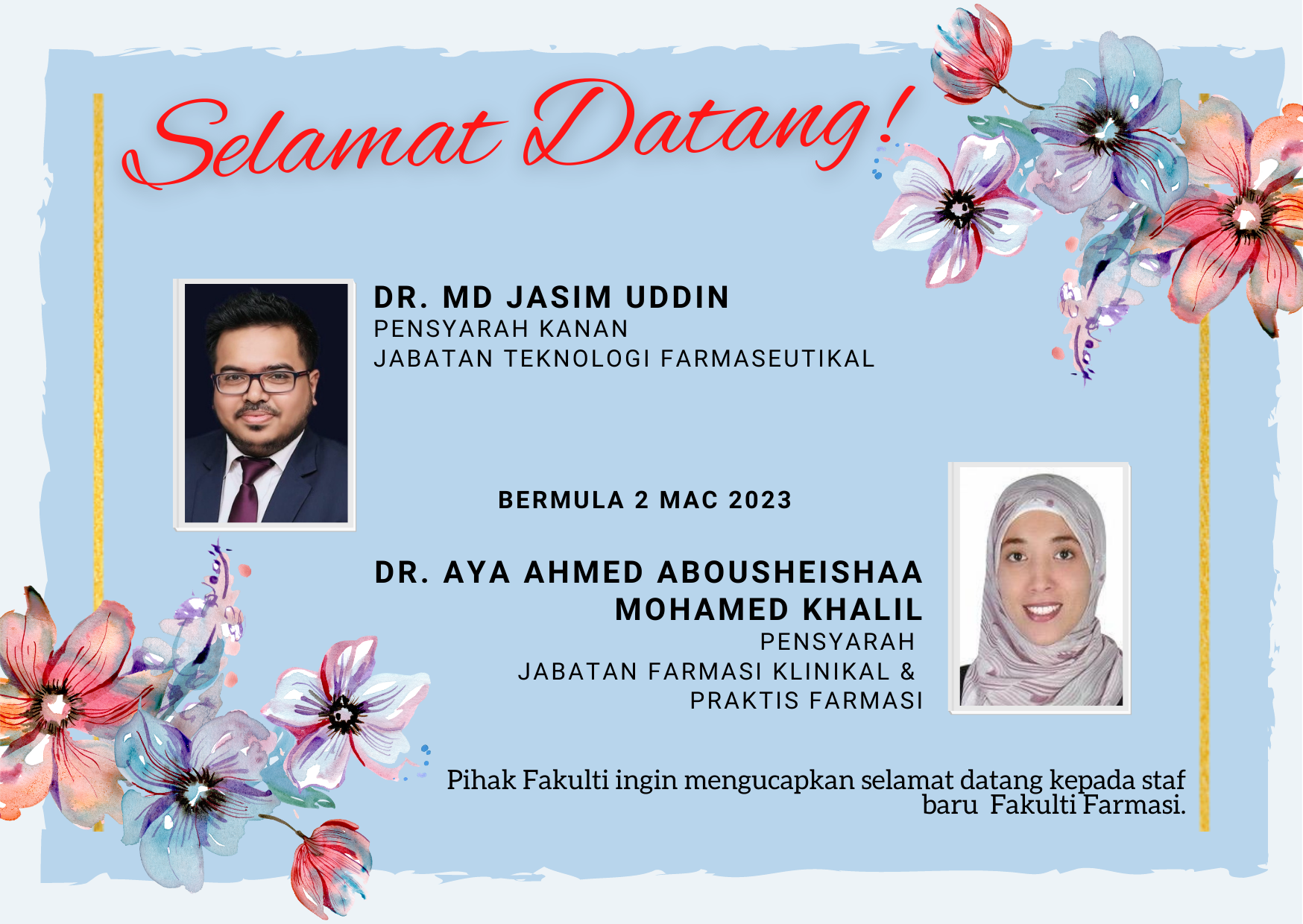 Welcome To Faculty Of Pharmacy